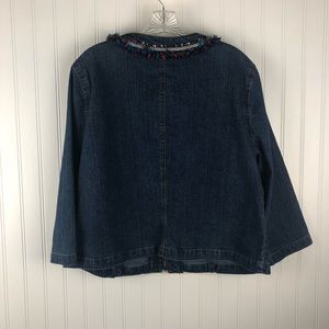 Ruby Rd. | Jackets & Coats | Ruby Rd Denim Jacket Confetti Zipper Front ...